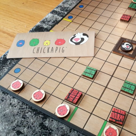 Buffalo Games | Games | Chickapig Wooden Farm Animals Family Board Game ...